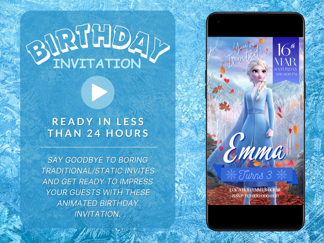 Birthday Party Invitation, Animated Invite, Birthday Invitation Video ...