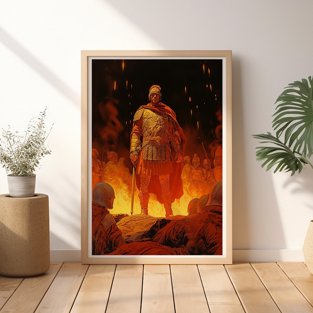 Ancient Roman Soldier on Blazing Battlefield Satin Posters 210gsm - Etsy