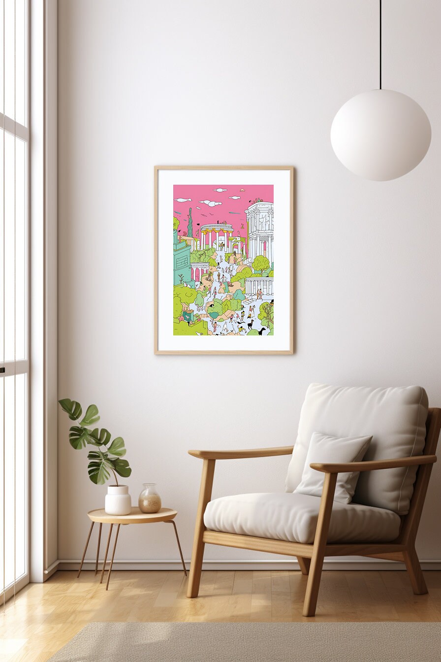 Ancient Rome Illustration Print Satin Posters 210gsm - Etsy