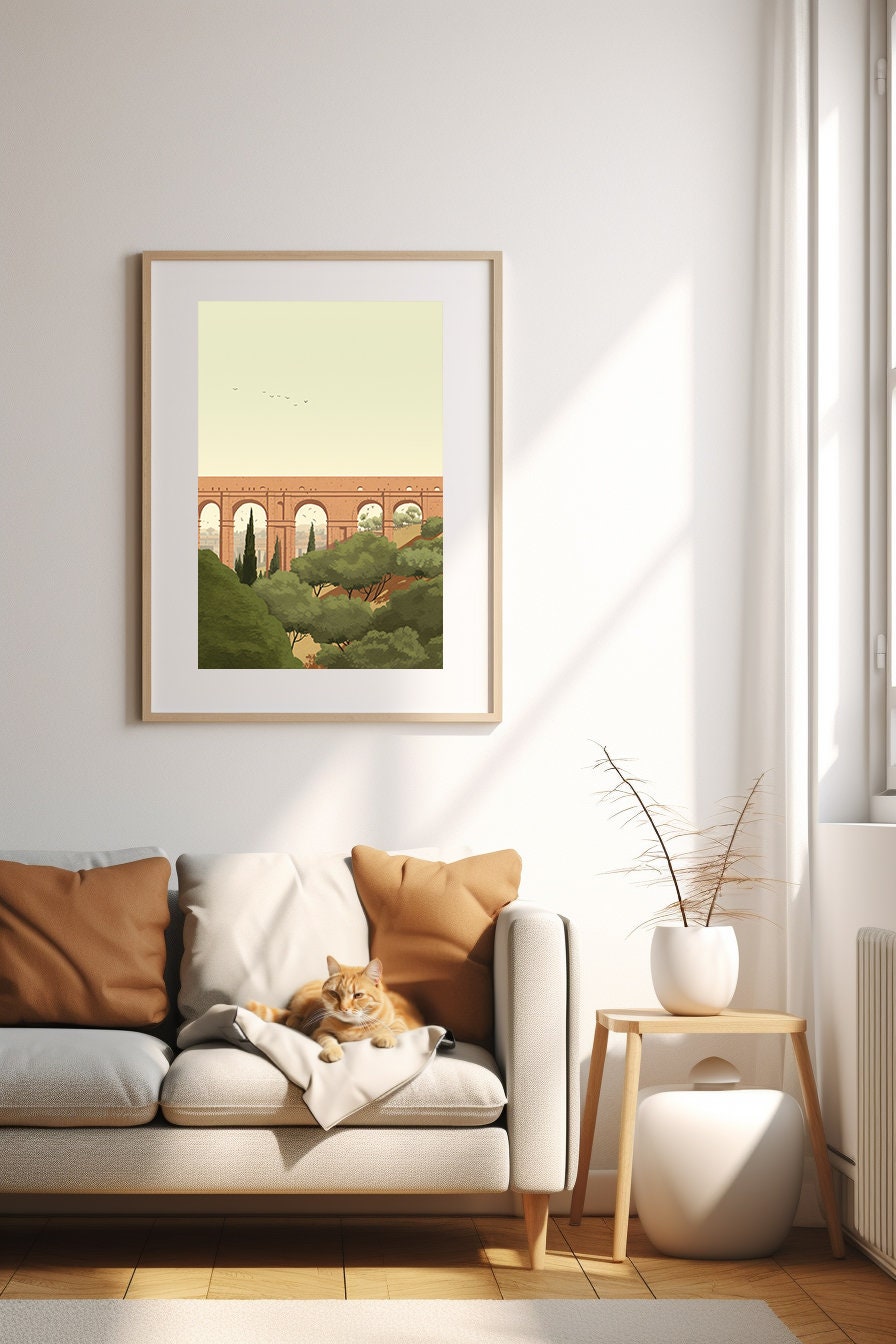 Ancient Rome Minimalist Illustration Print Satin Posters 210gsm - Etsy