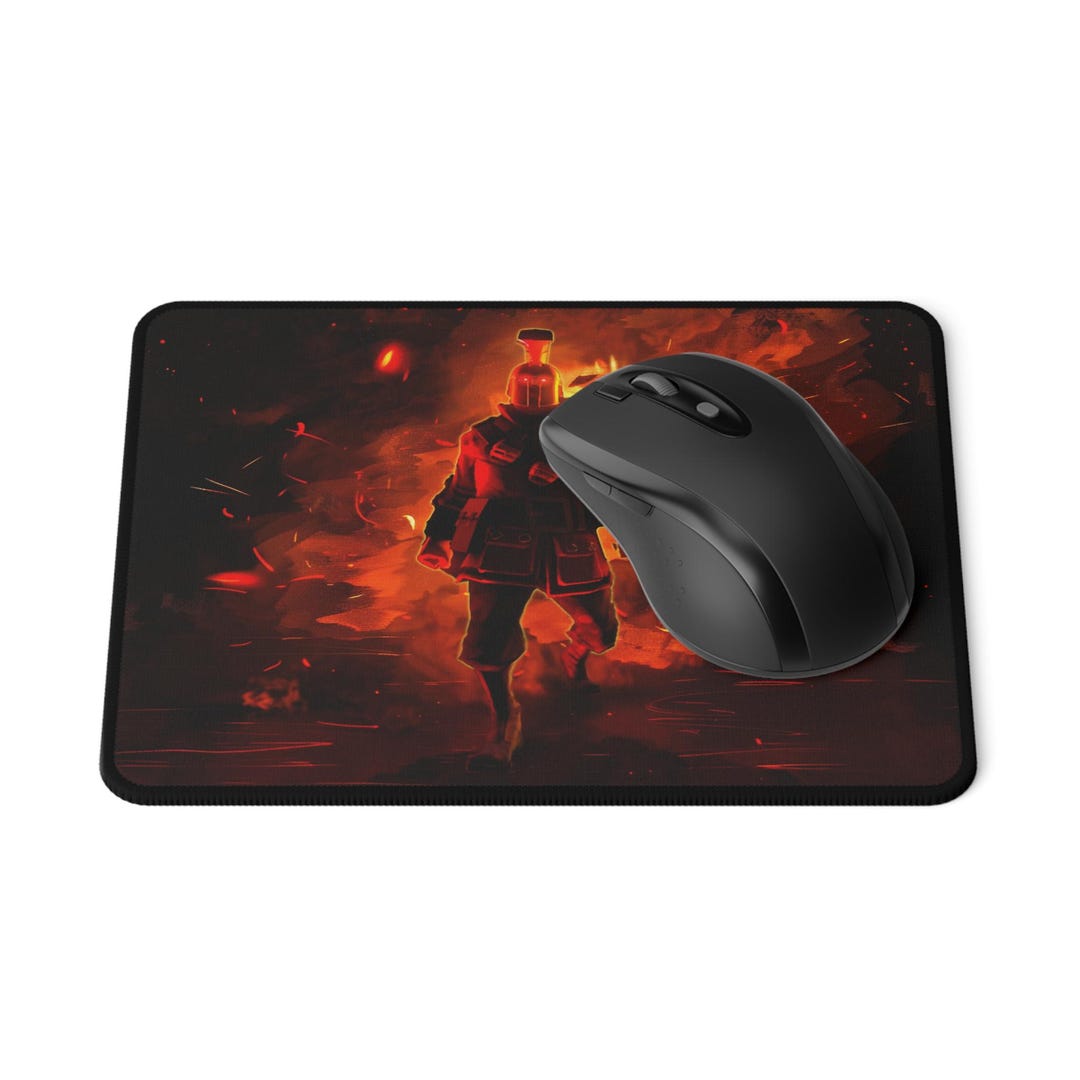 TF2 Soldier Non-slip Gaming Mouse Pad - Through the Flames - Etsy