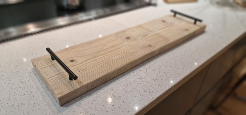 Solid Rustic Wooden Grazing Board 22.5cm Wide Hand Crafted Centre Piece ...