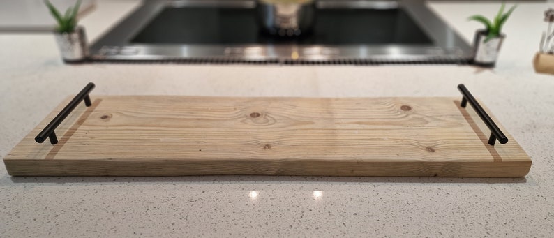 Solid Rustic Wooden Grazing Board 22.5cm Wide Hand Crafted Centre Piece ...