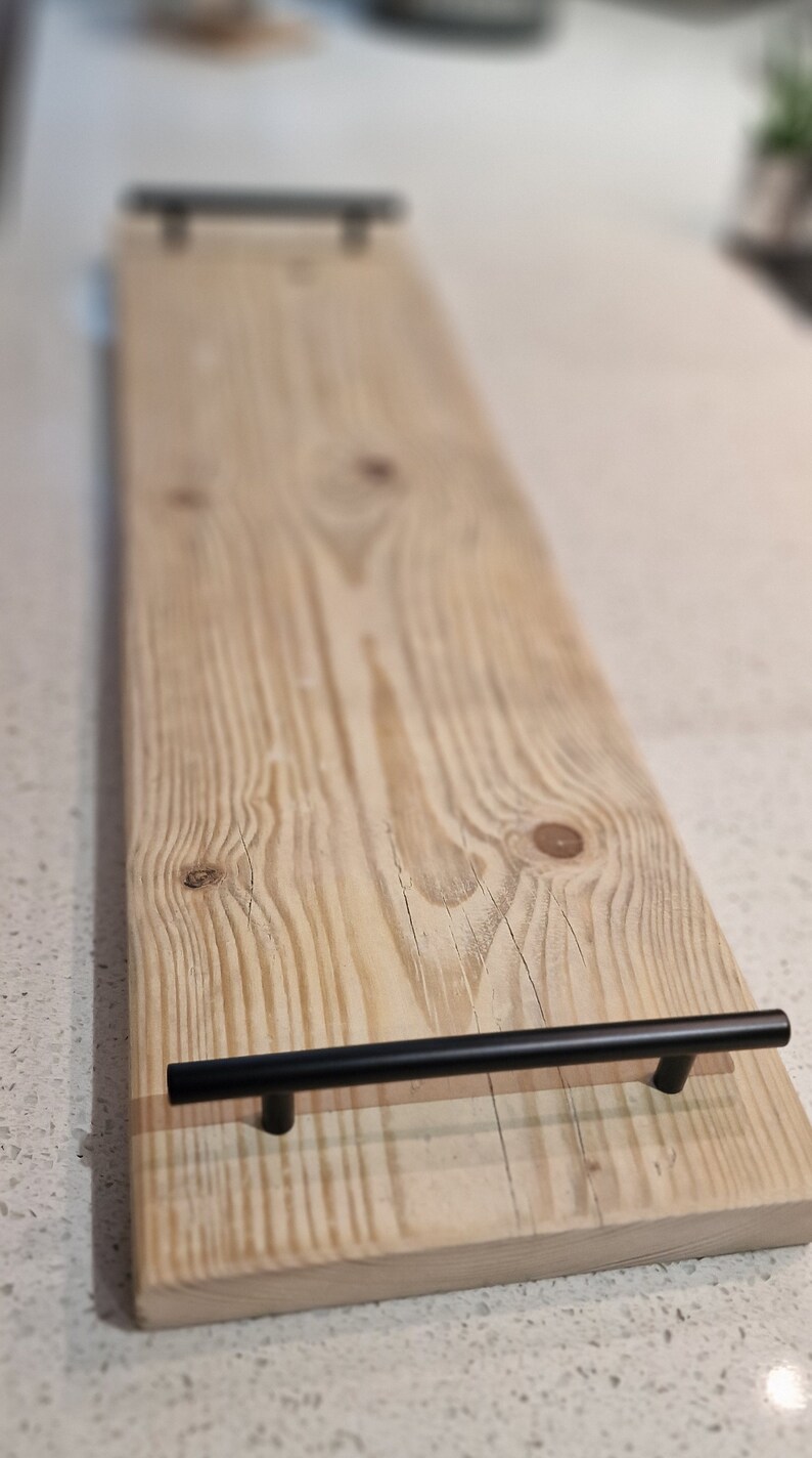 Solid Rustic Wooden Grazing Board 22.5cm Wide Hand Crafted Centre Piece ...