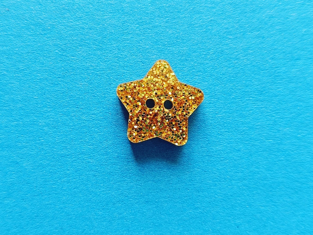 Gold Star Sequin Couture Buttons - Etsy