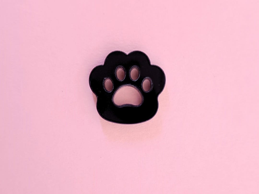 Sewing Buttons, Cat Paw Print, Black Pad - Etsy