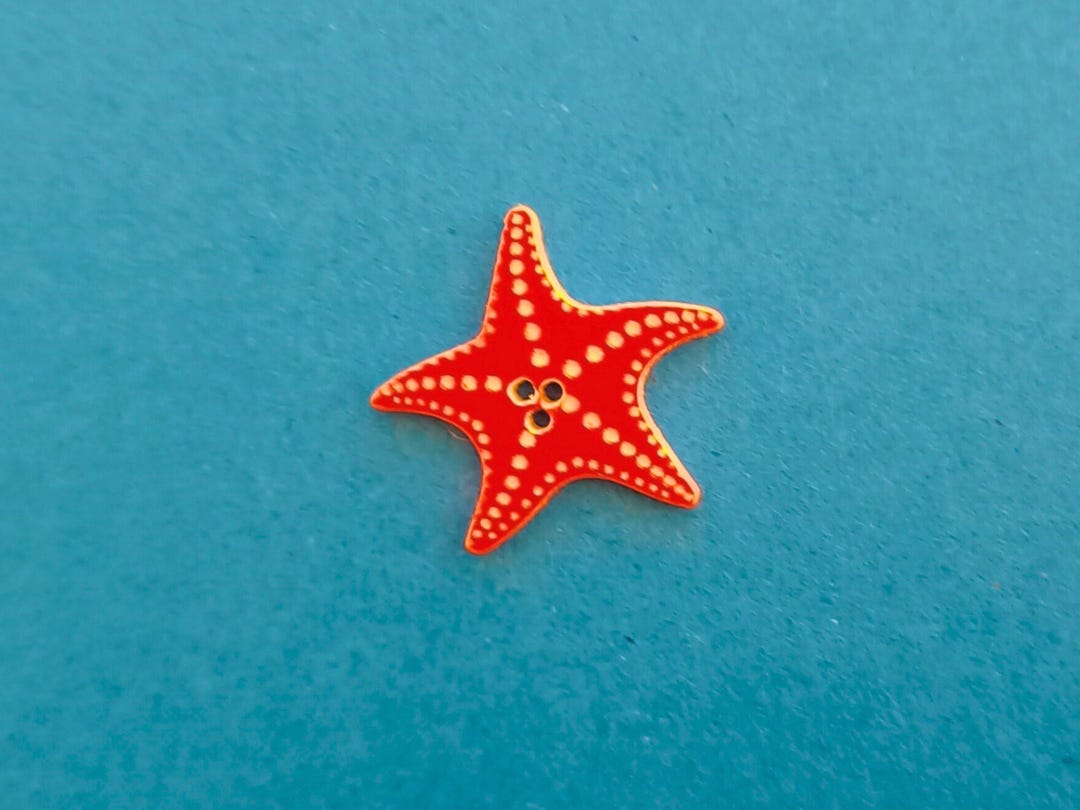 Starfish Sewing Buttons Set of 2 / 6 / 9 Treasure of the Seas Marine ...