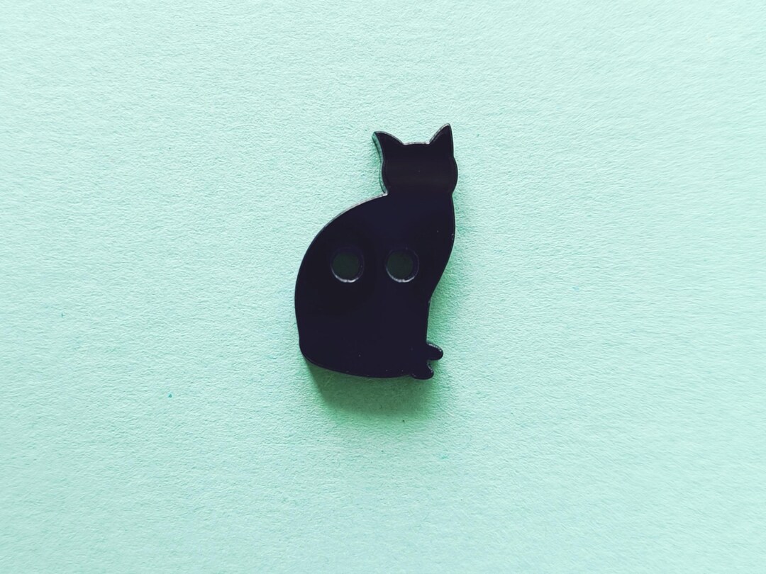 Sitting Cat Sewing Buttons – Set of 2/6/9 – to Make Your Style Purr ...