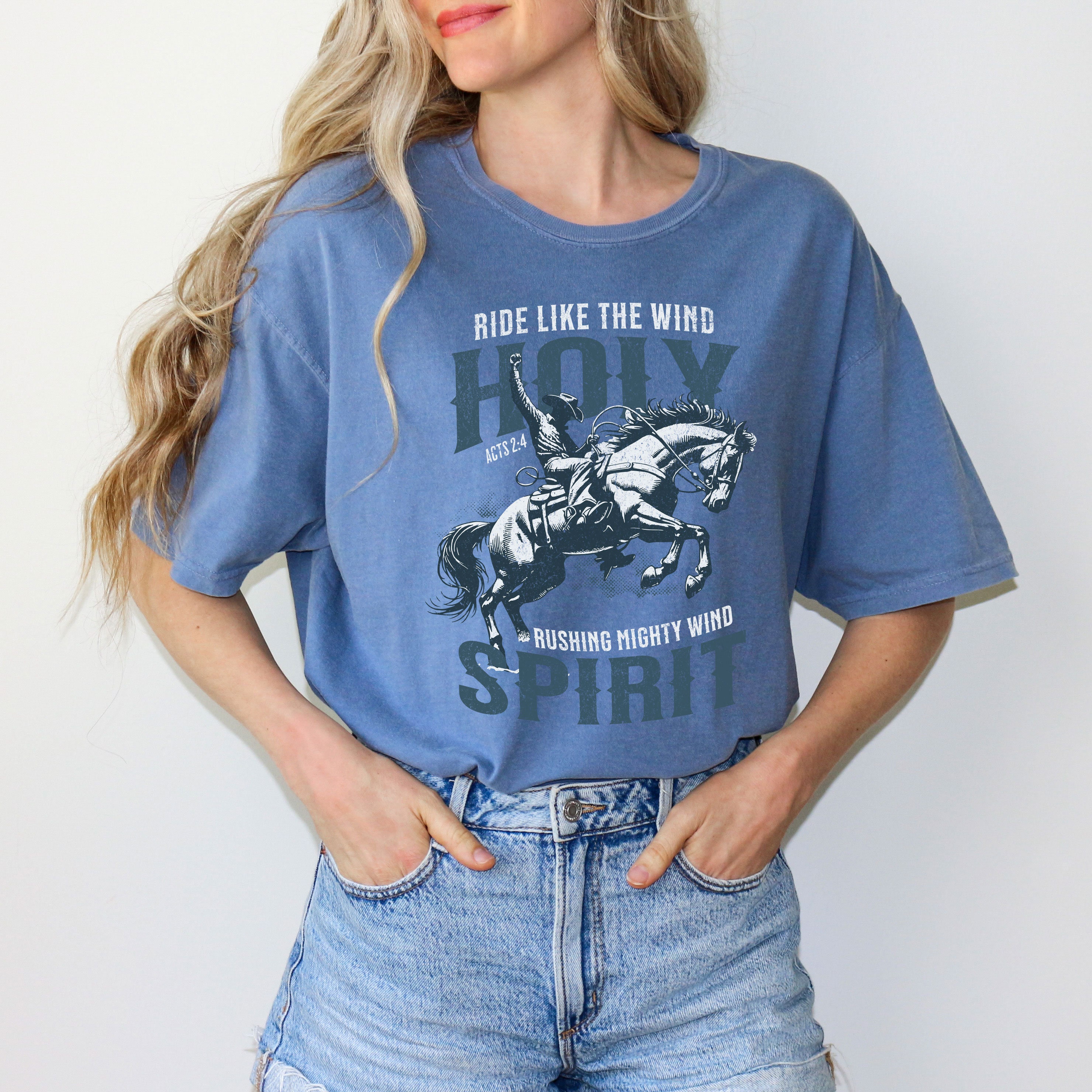 Comfort Colors® Holy Spirit Rushing Mighty Wind Trendy Christan Apparel ...
