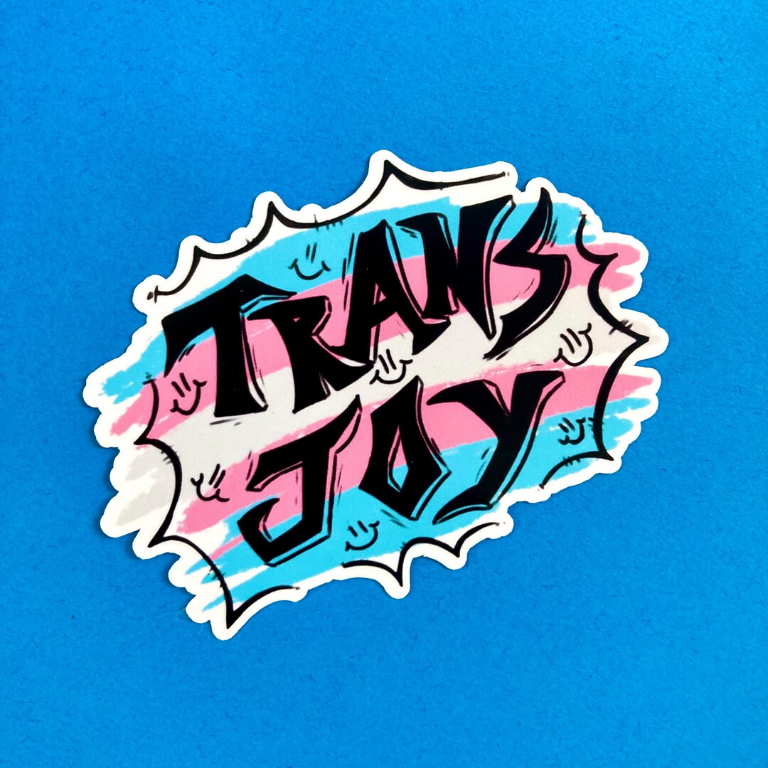 Trans Joy Pride Sticker LGBT Transgender Pride Punk Decal Graffiti ...