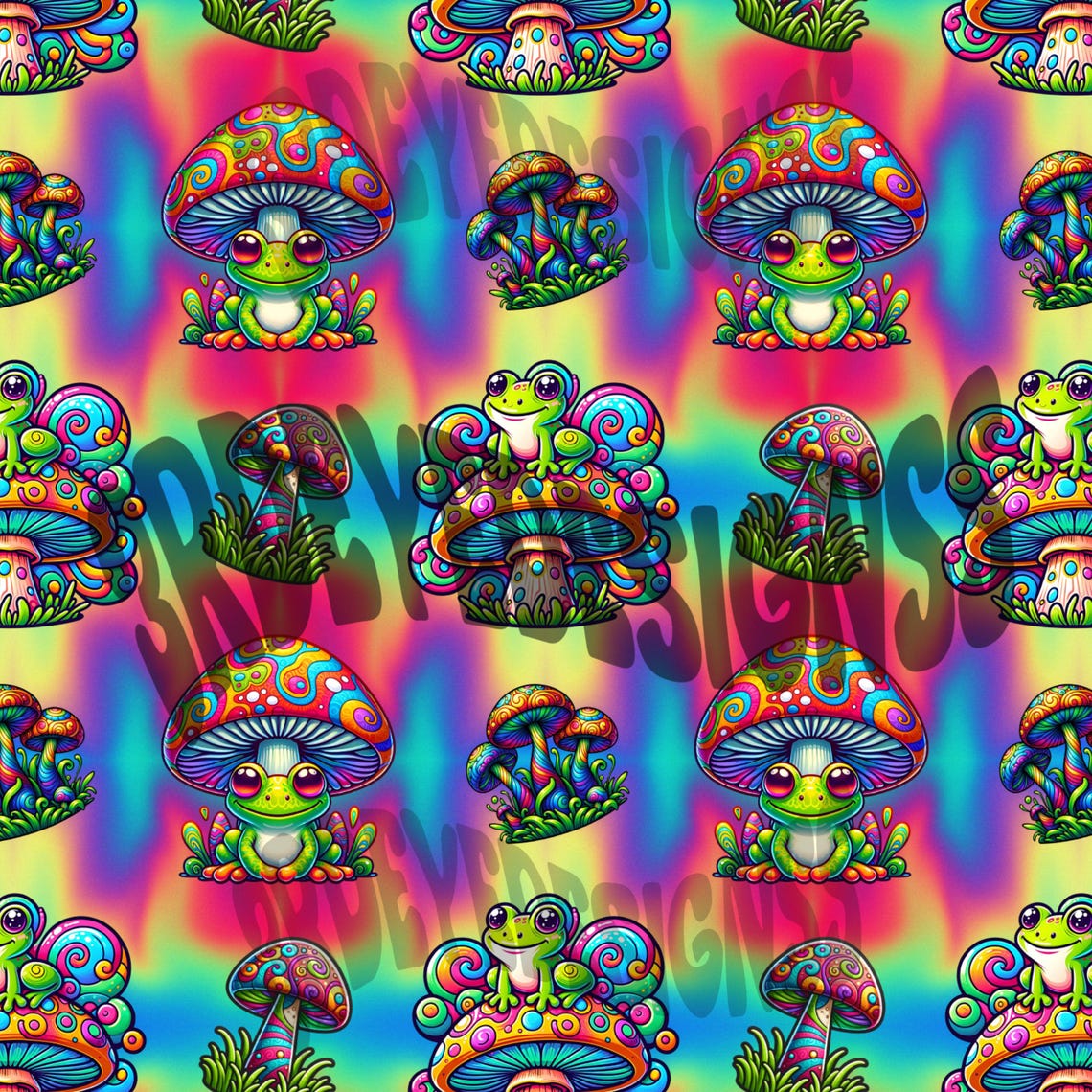 TRIPPY TOAD TECHNICOLOR | Men's Button Down Shirt Music Festival Top ...