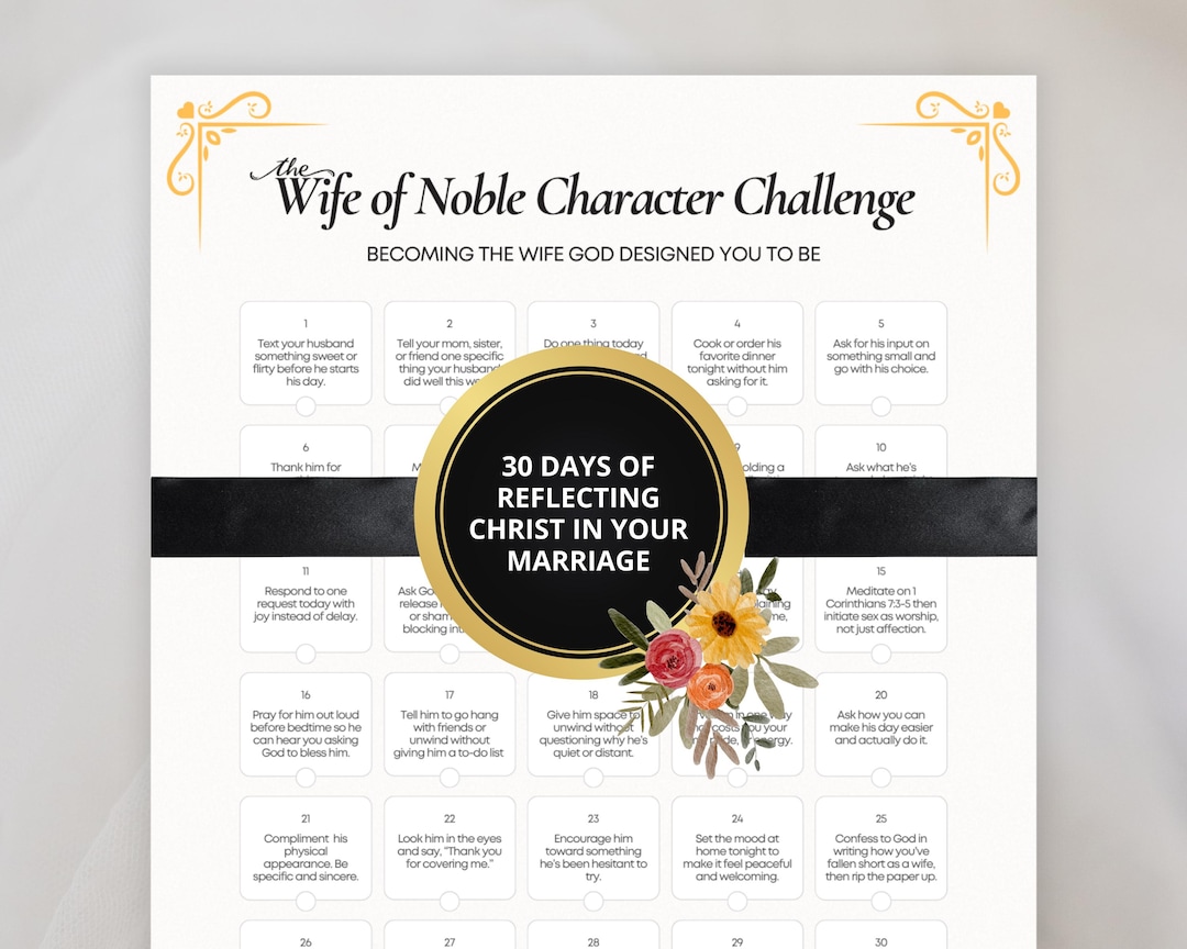 Godly Wife Challenge | 30‑day Challenge With Scripture Based Prompts ...