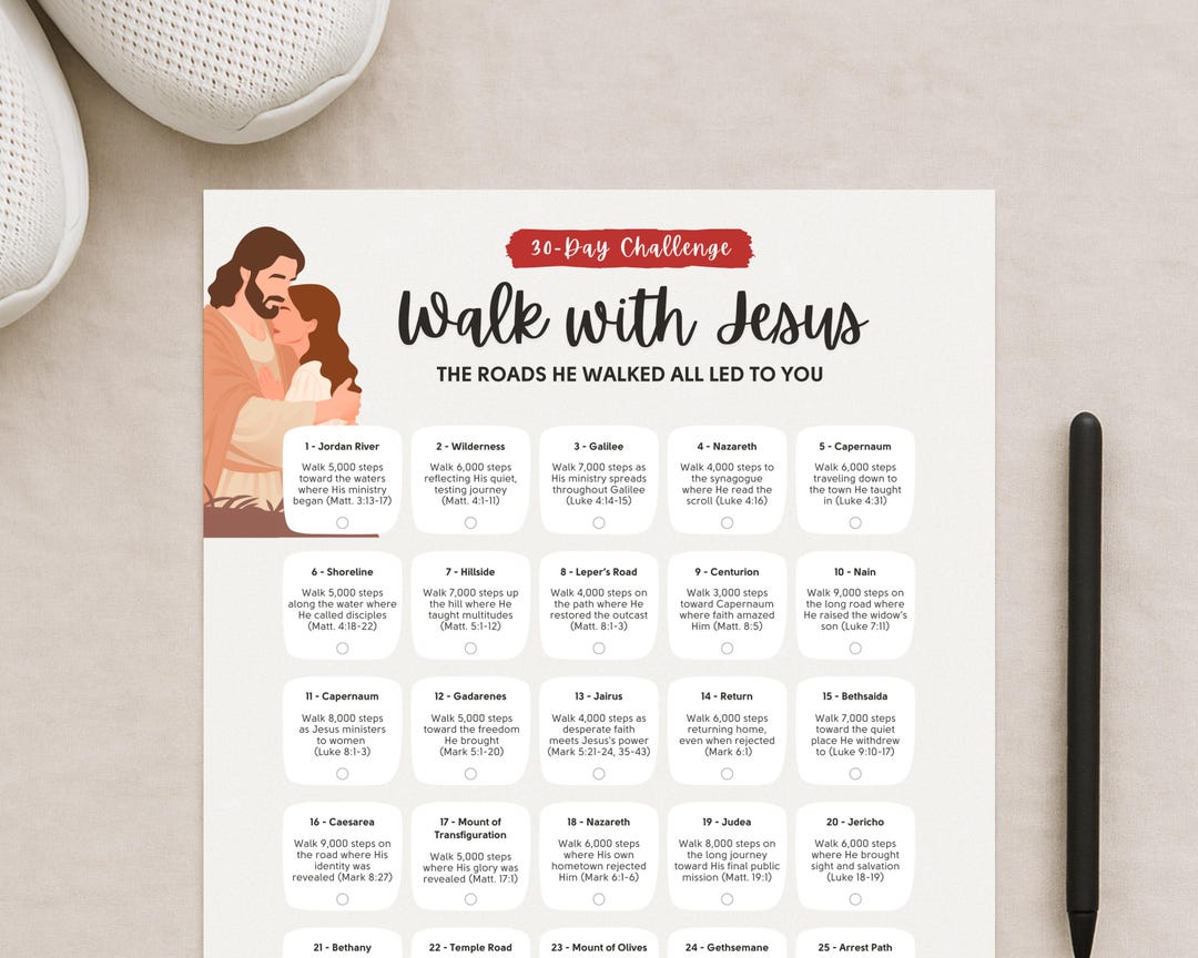 Walk With Jesus – 30 Day Christian Challenge - Etsy
