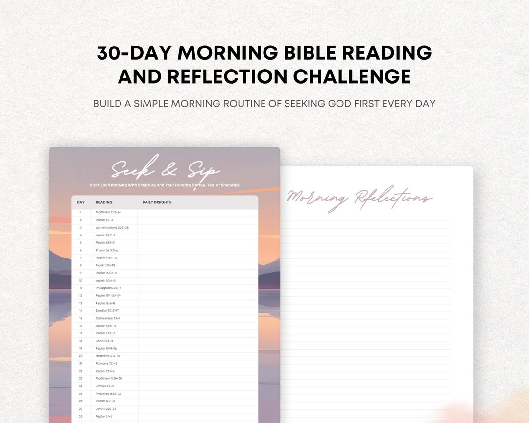 Morning Bible Reading and Reflection Challenge | 30 Days of Seeking God ...