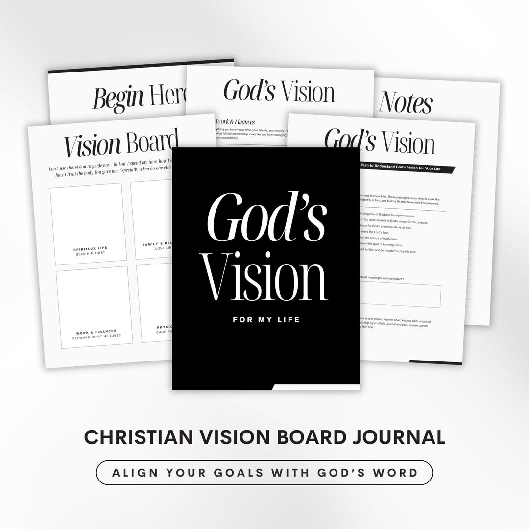Christian Vision Board Journal With 30 Day Bible Reading Plan - Etsy