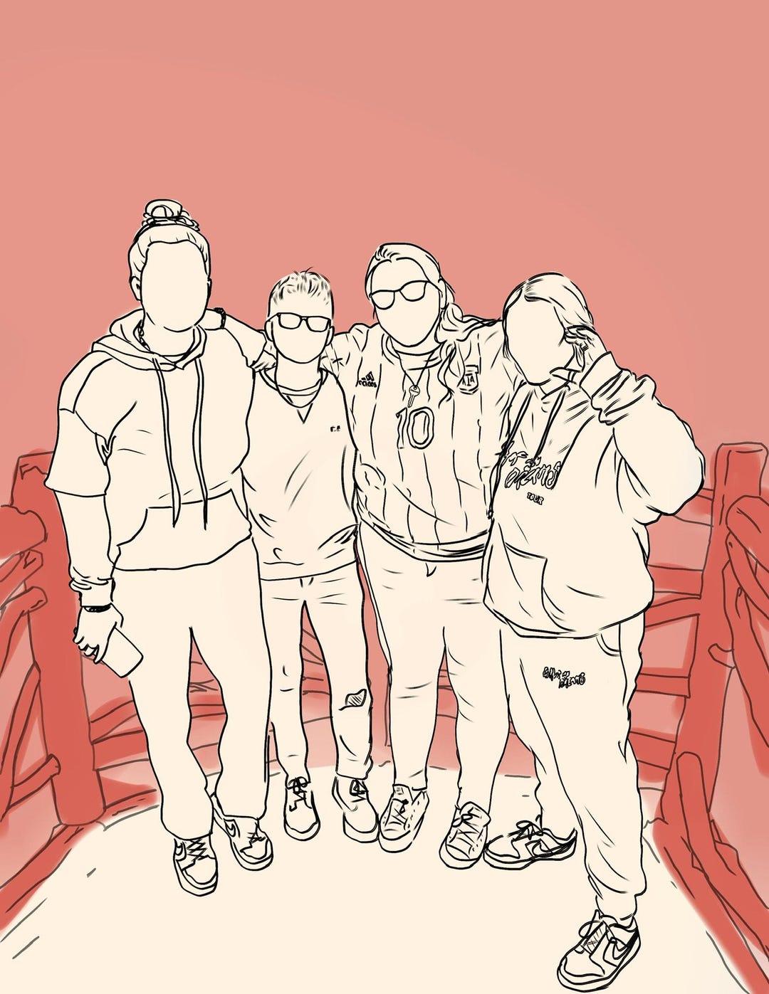 Digital Outline Drawing Print and Magnets - Etsy