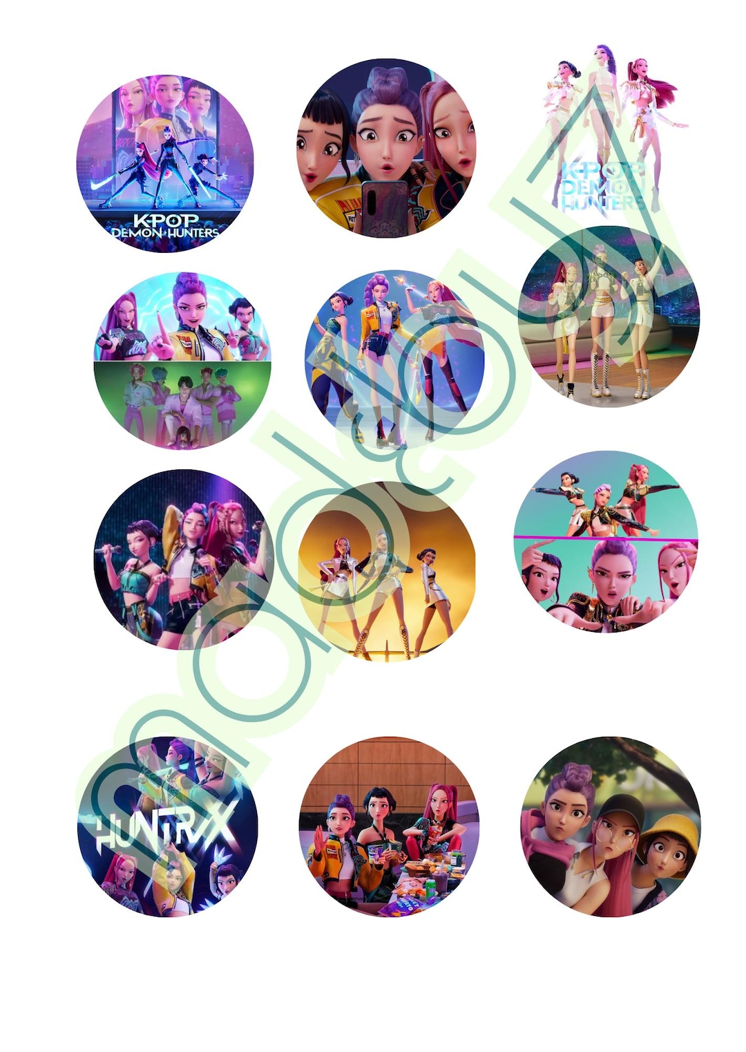 K Pop Demon Hunters Edible Toppers, Oreo Toppers, Treats Toppers, Kids ...