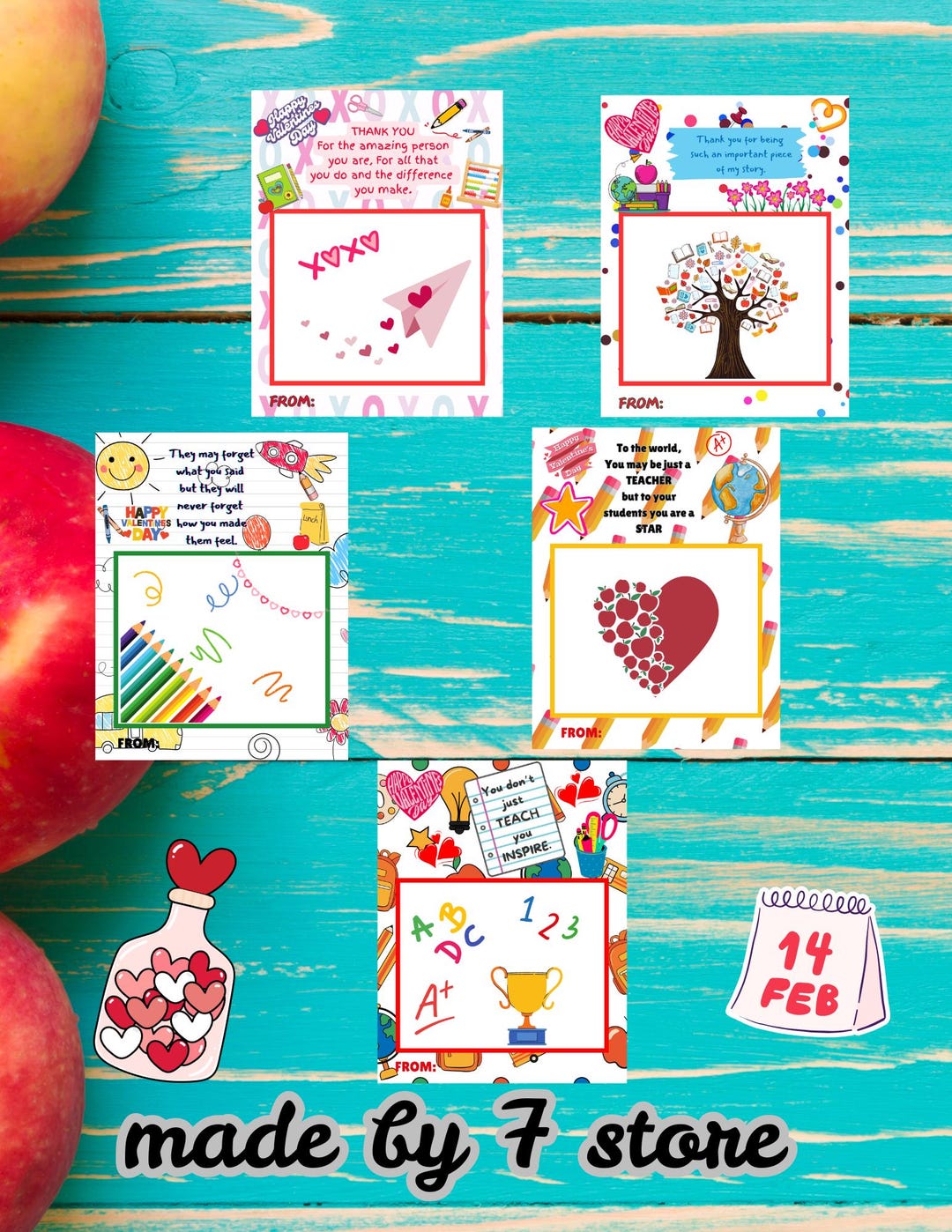 Jumbo Valentine's Day Card, Teacher Valentine's Day Gift, Teacher ...