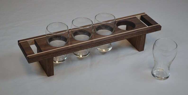 Beer Flight From Walnut or Cherry glasses Optional - Etsy