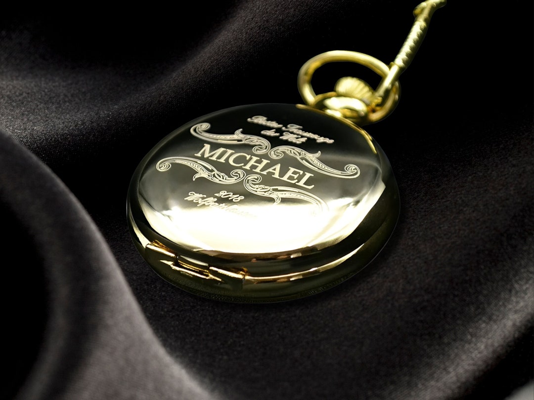 Customized Pocket Watch, Groomsman Pocket Watch for Men, Best Men Gift ...