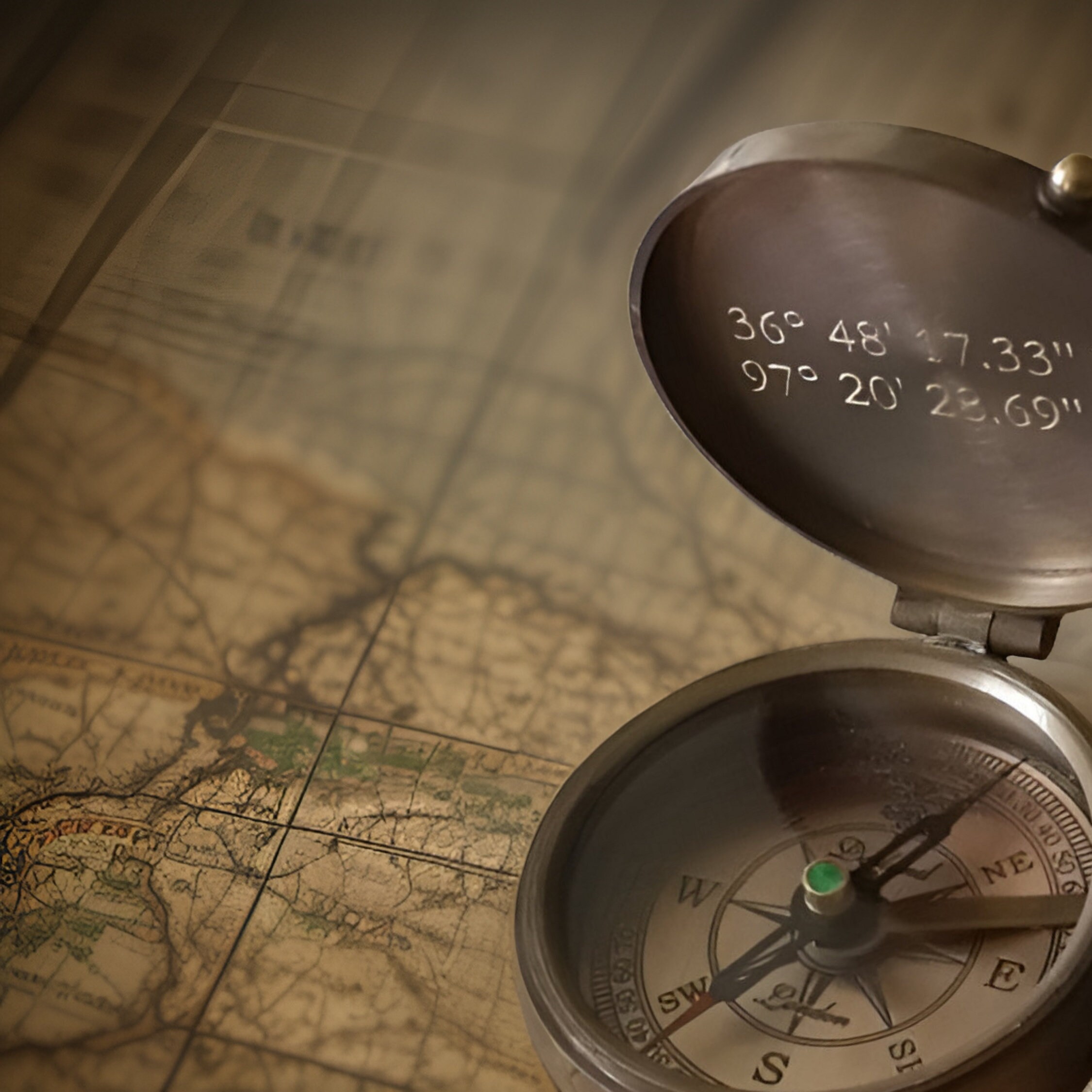 Personalized Engraved Compass, Engraved Working Brass Compass, Son ...