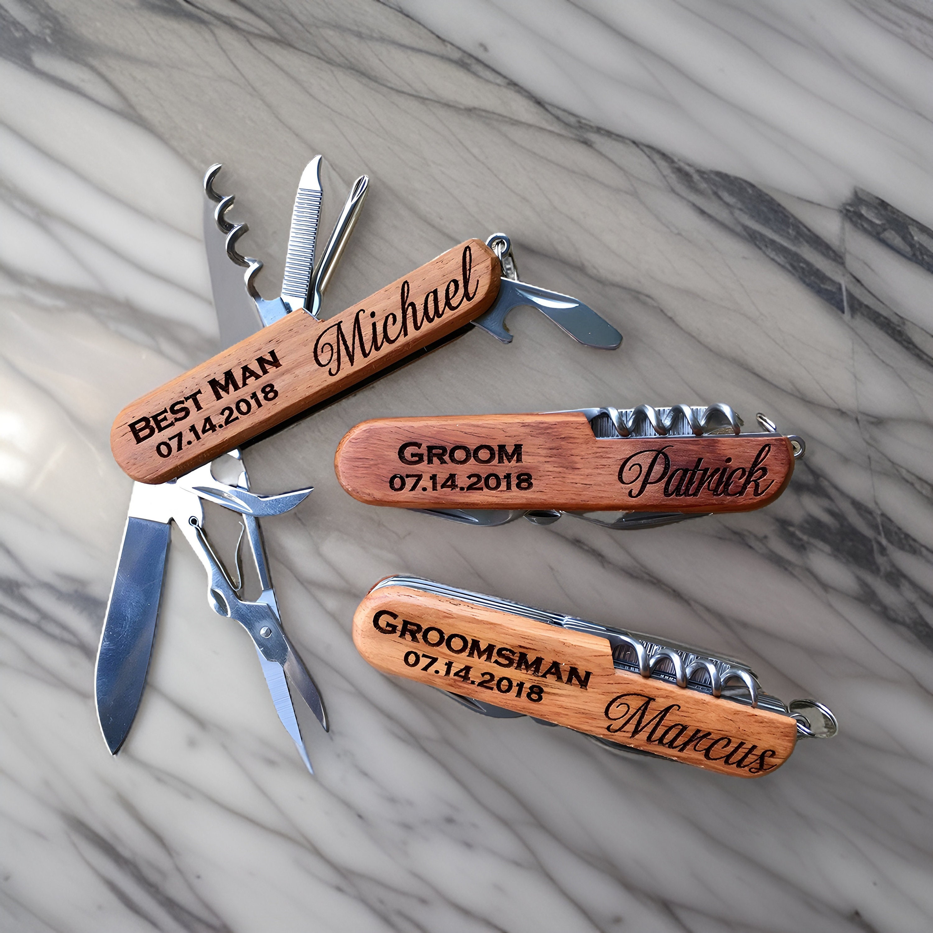 Swiss Army Knife, Personalized Multi Tool, Laser Engraved, Groomsmen ...