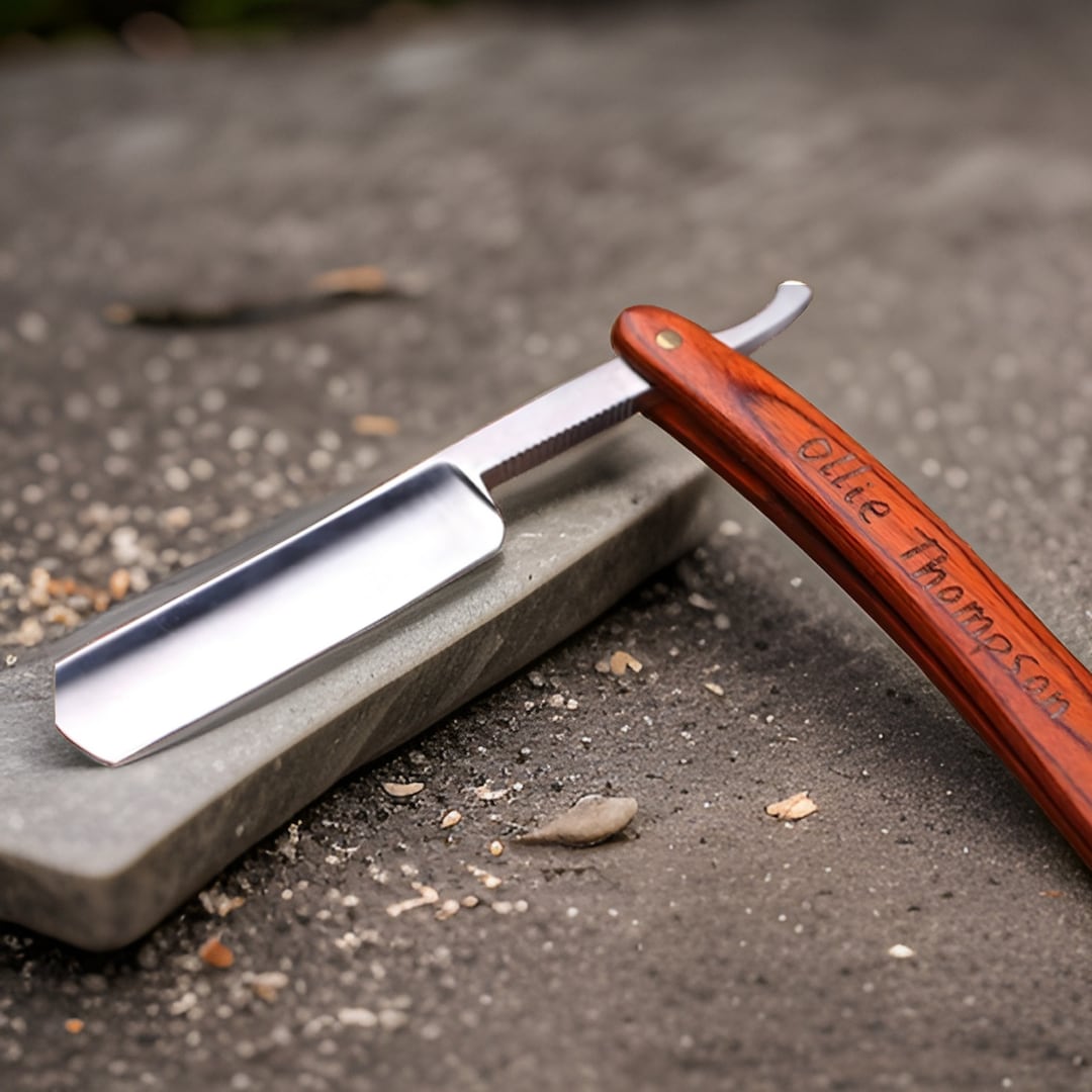 Personalized Shaving Blade With Wood Handle, Groomsmen Gift Set ...