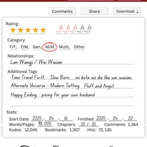 Digital Fanfic Review Reading Tracker Journal Ao3 Themed 100 Page Book ...
