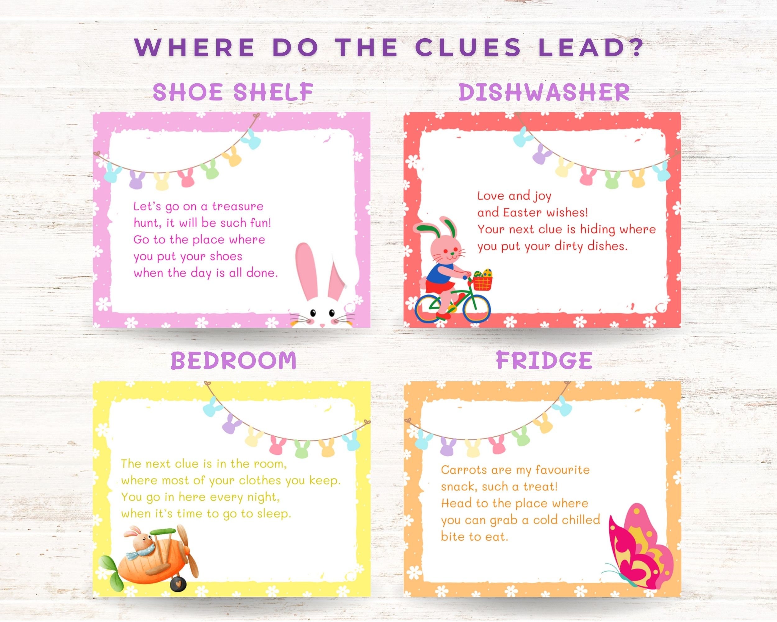 Easter Scavenger Hunt Indoor, Treasure Hunt for Kids, Scavenger Hunt ...