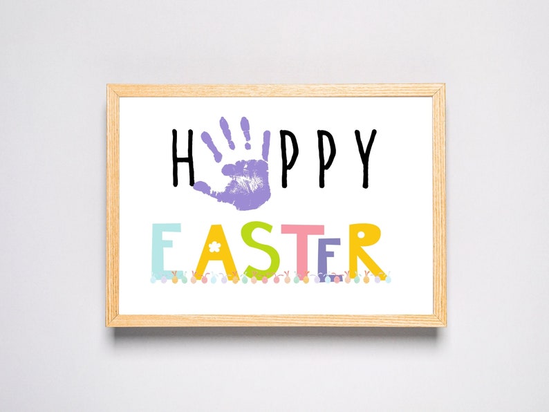 Happy Easter Handprint Art Craft - Easter Eggs - Kids Baby Toddler ...