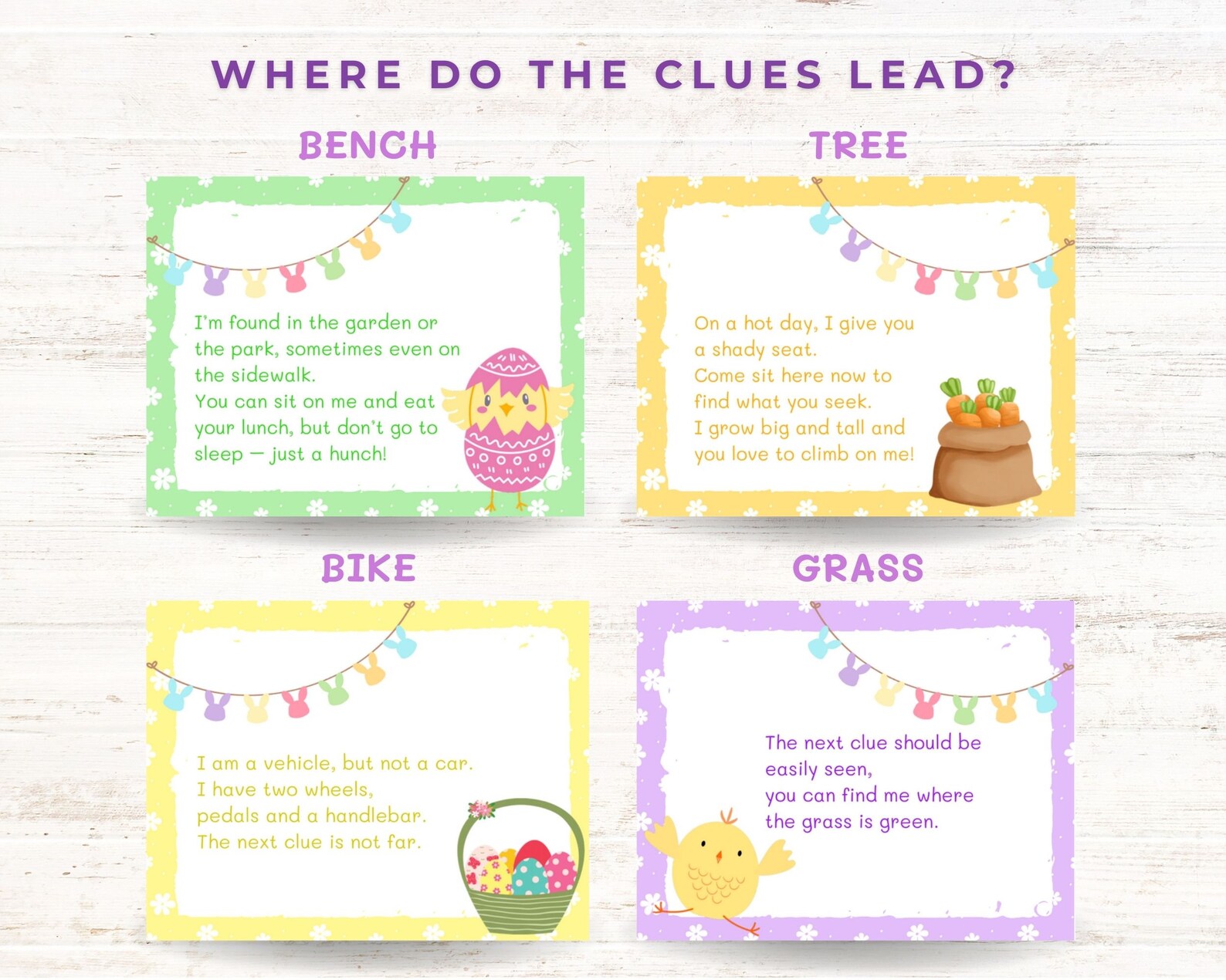 Easter Scavenger Hunt Outdoor, Treasure Hunt for Kids, Scavenger Hunt ...