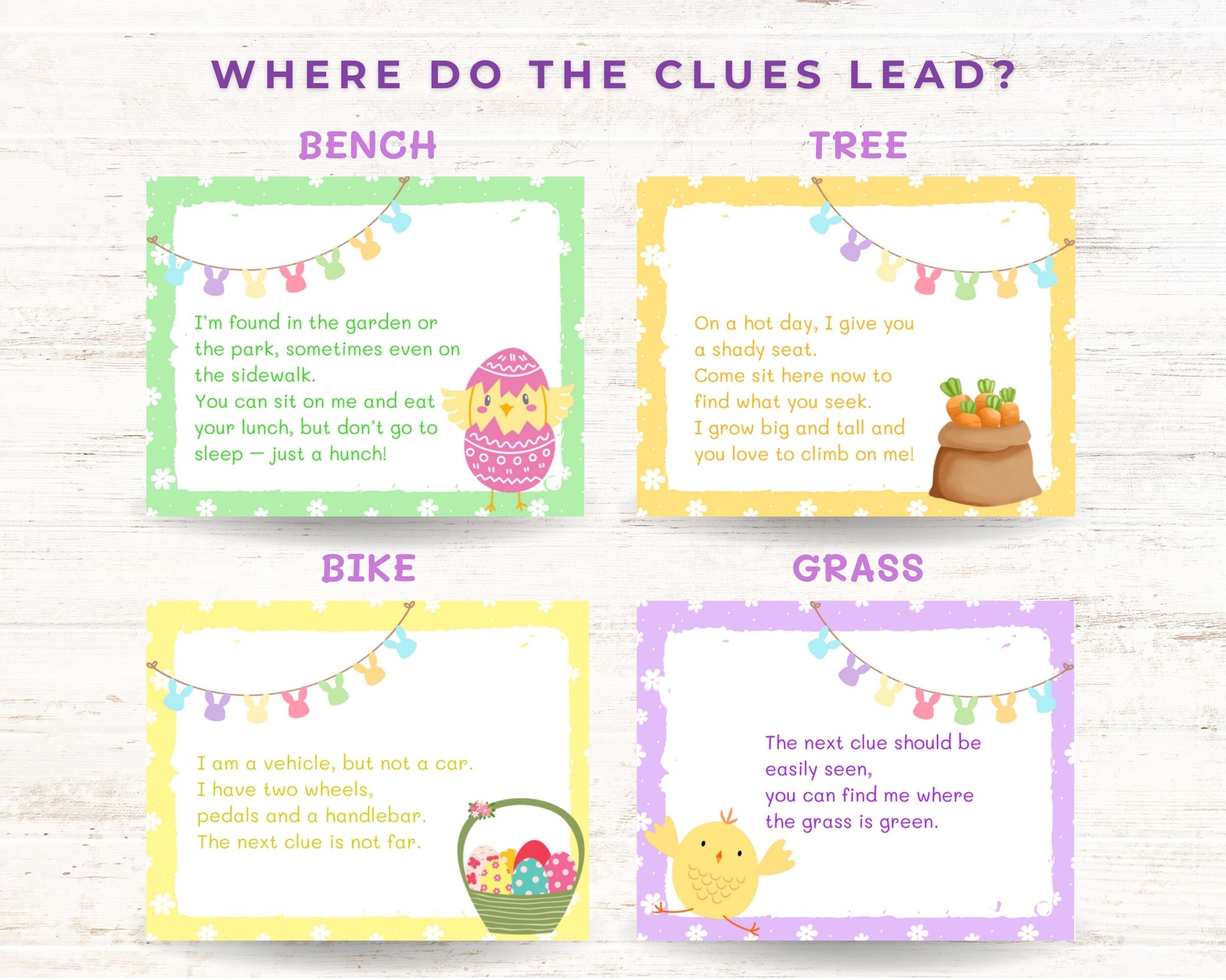 Easter Scavenger Hunt Outdoor, Treasure Hunt for Kids, Scavenger Hunt ...