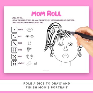 Mothers Day Dice Game, Printable Games, Classroom, Roll a Mom, Instant ...