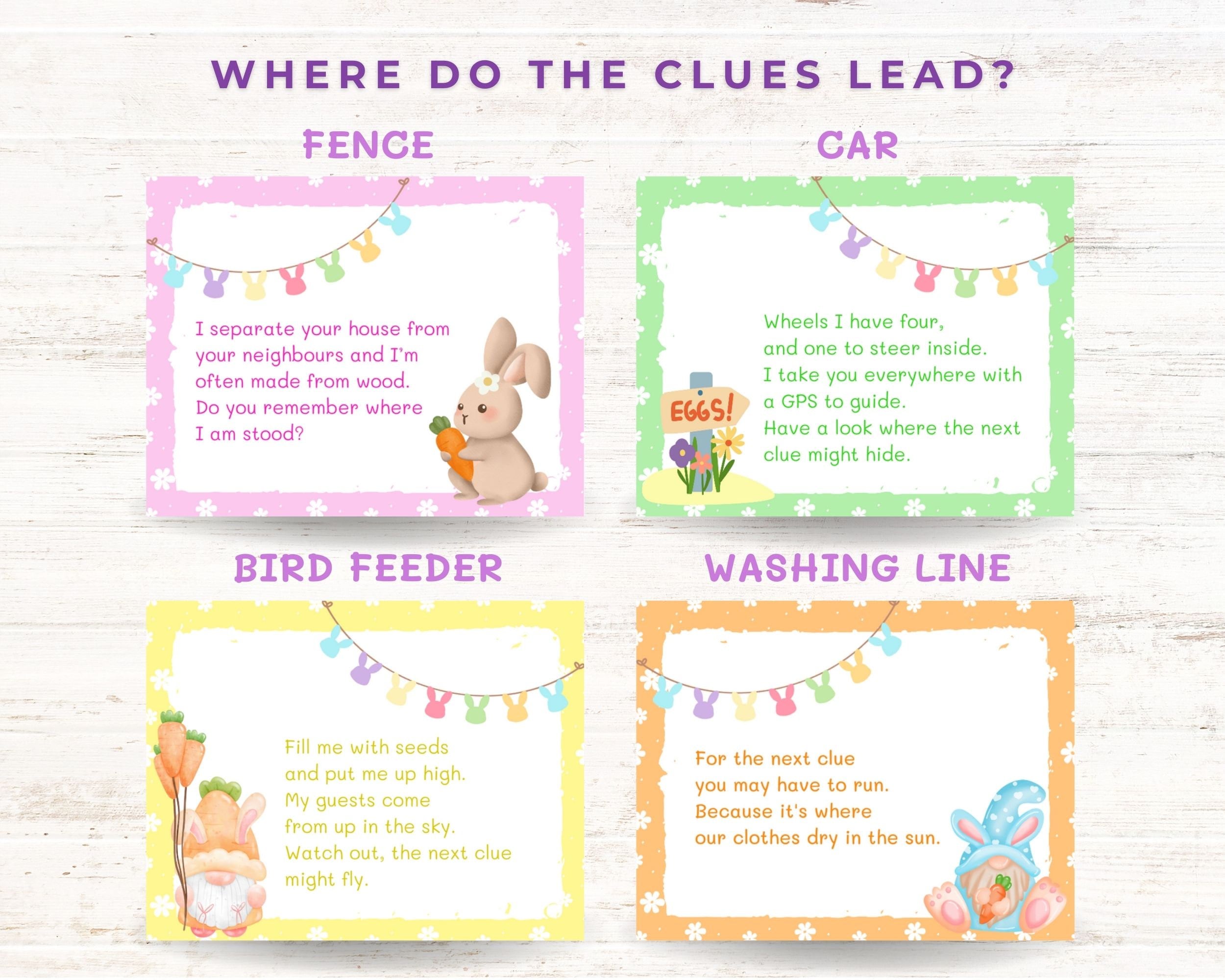 Easter Scavenger Hunt Outdoor, Treasure Hunt for Kids, Scavenger Hunt ...