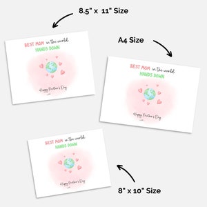 Best Mom Hands Down, Happy Mother's Day, Handprint Art Craft, Kids Baby ...