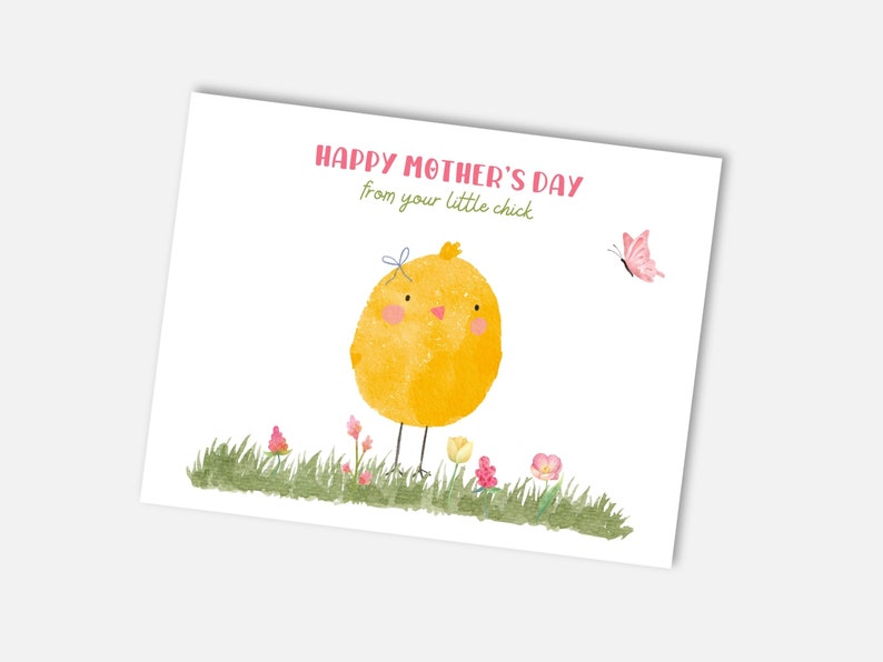 Happy Mother's Day - Little Chick - Handprint Art Craft - Kids Baby ...