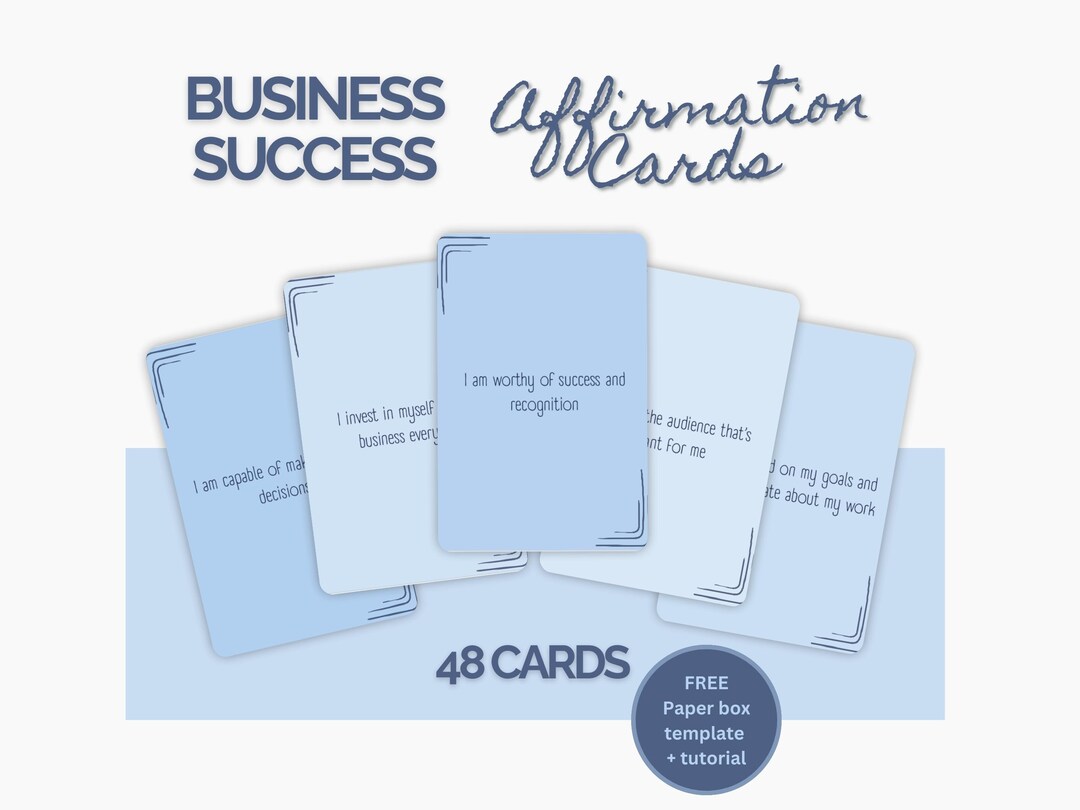 Business Success Affirmation Cards - Positive Daily Affirmations ...