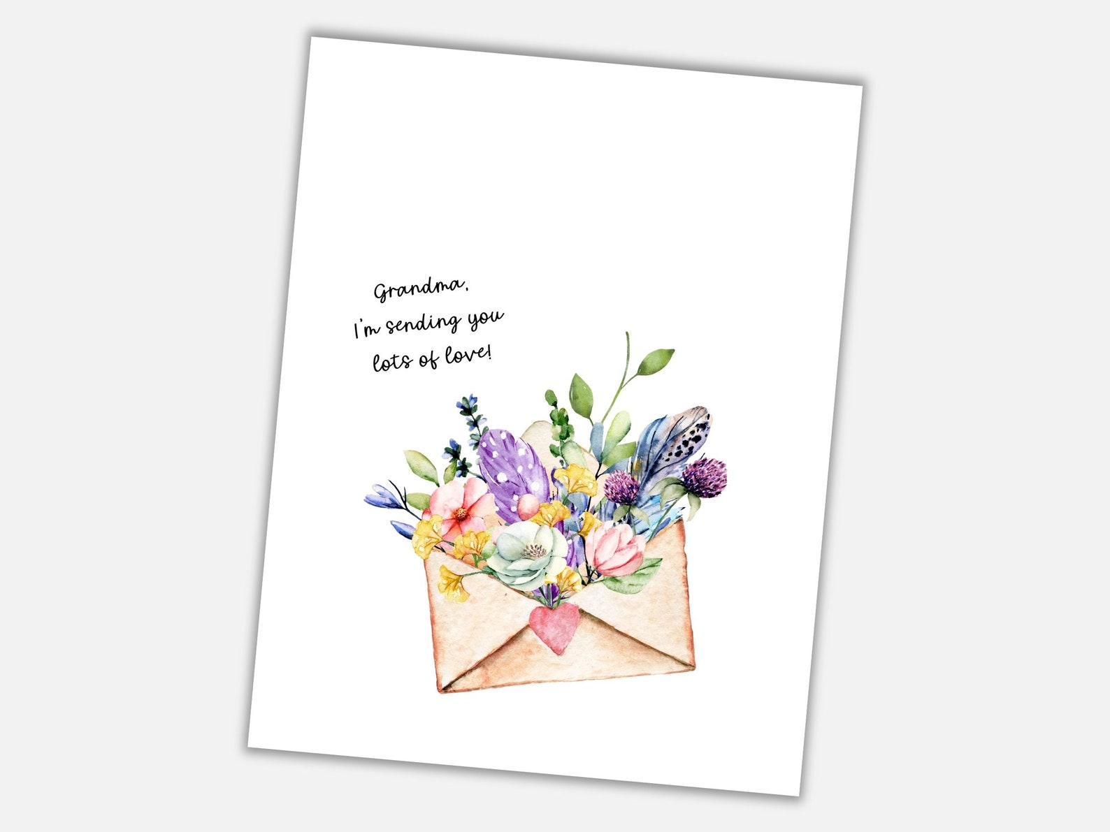 Grandma Flower Envelope Flower Handprint Art Craft Kids Baby Toddler ...