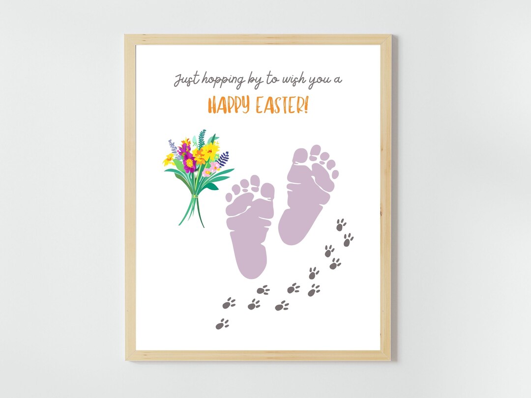 HAPPY EASTER - Easter Handprint Art Craft - Kids Baby Toddler - DIY ...