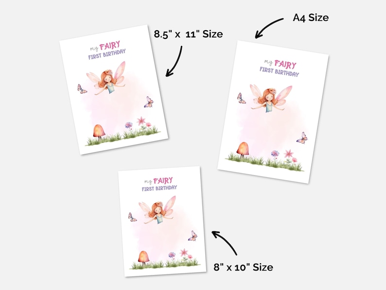 Fairy First Birthday - Handprint Art Craft - Mom Dad Grandma Auntie ...