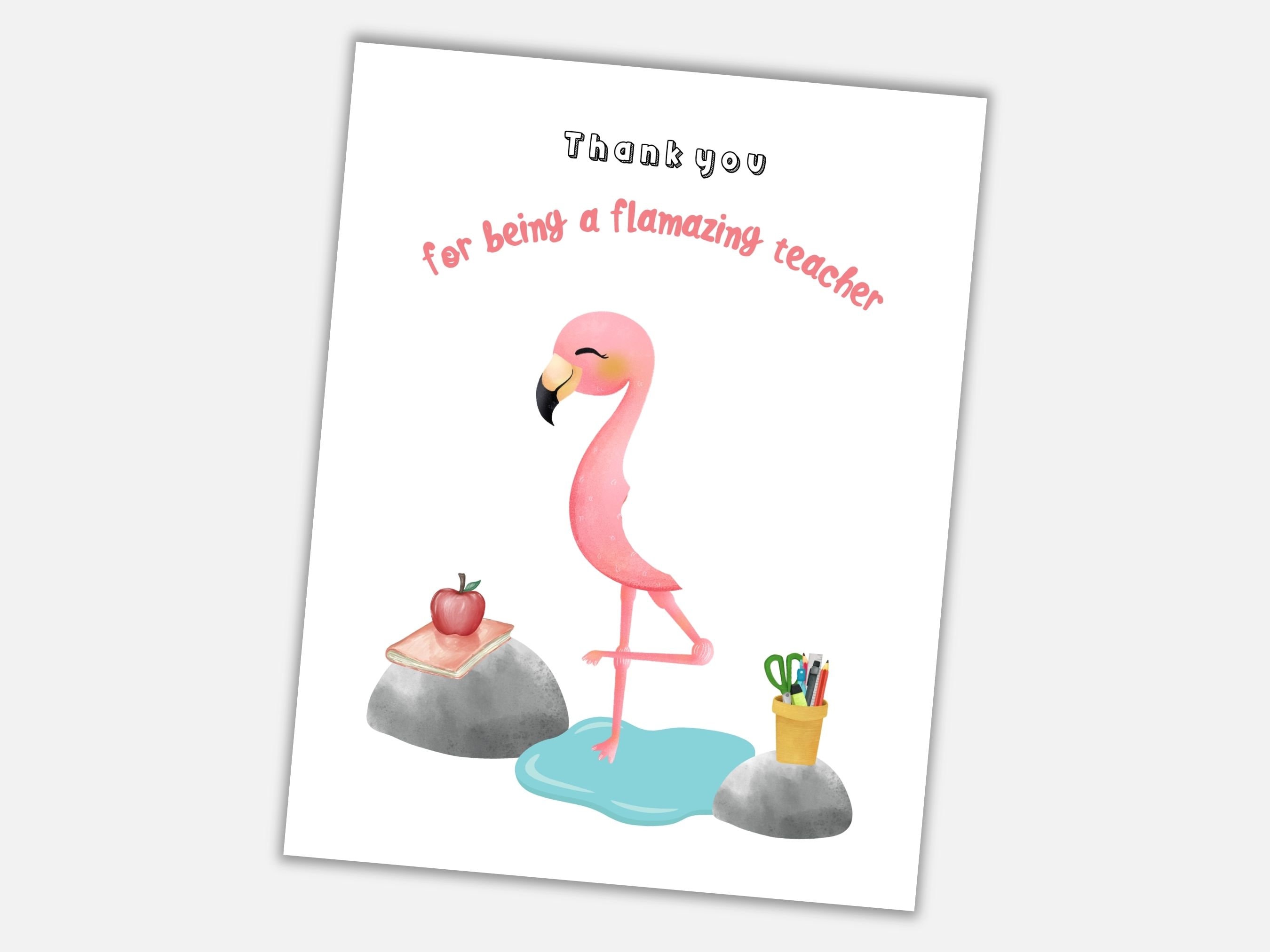 Thank You for Being a Flamazing Teacher - Flamingo Handprint Art Craft ...