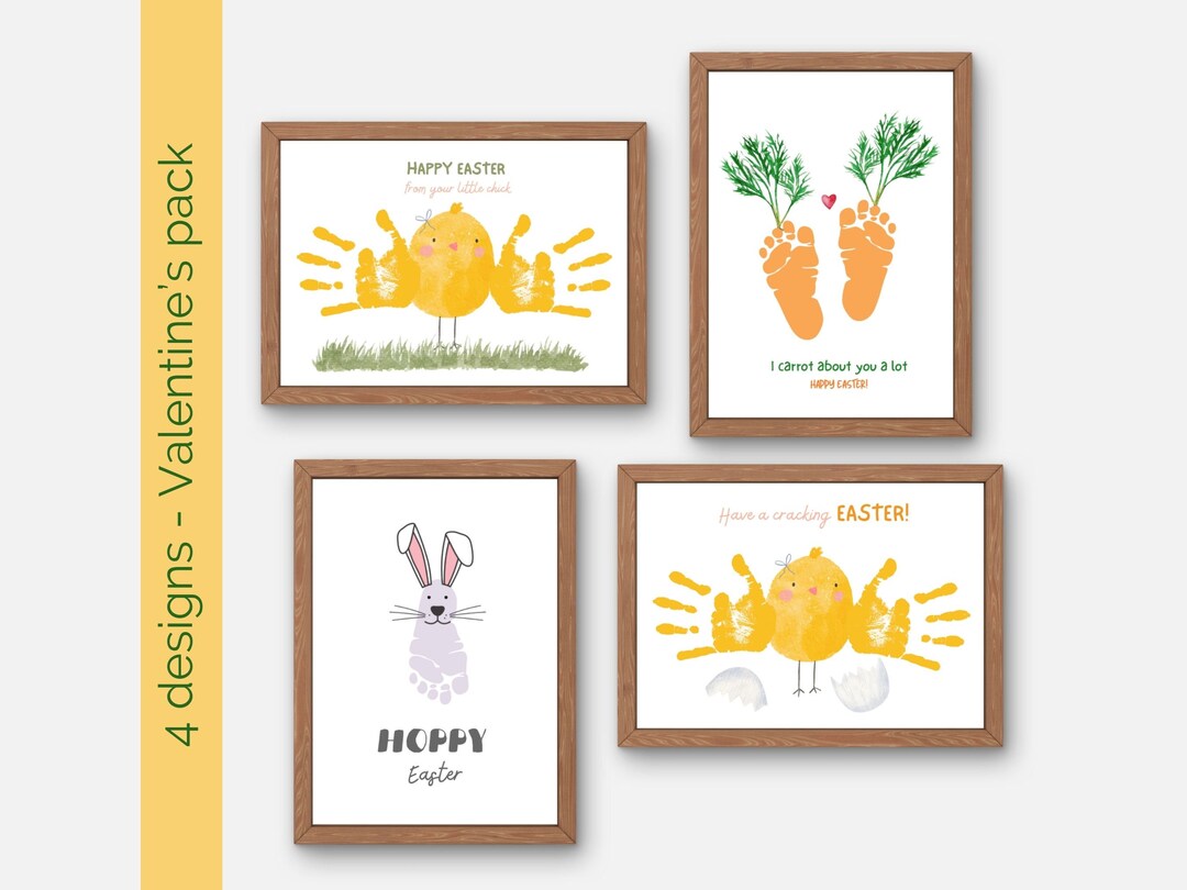 Easter Handprint Bundle of 4 - Handprint Art Craft - Kids Baby Toddler ...