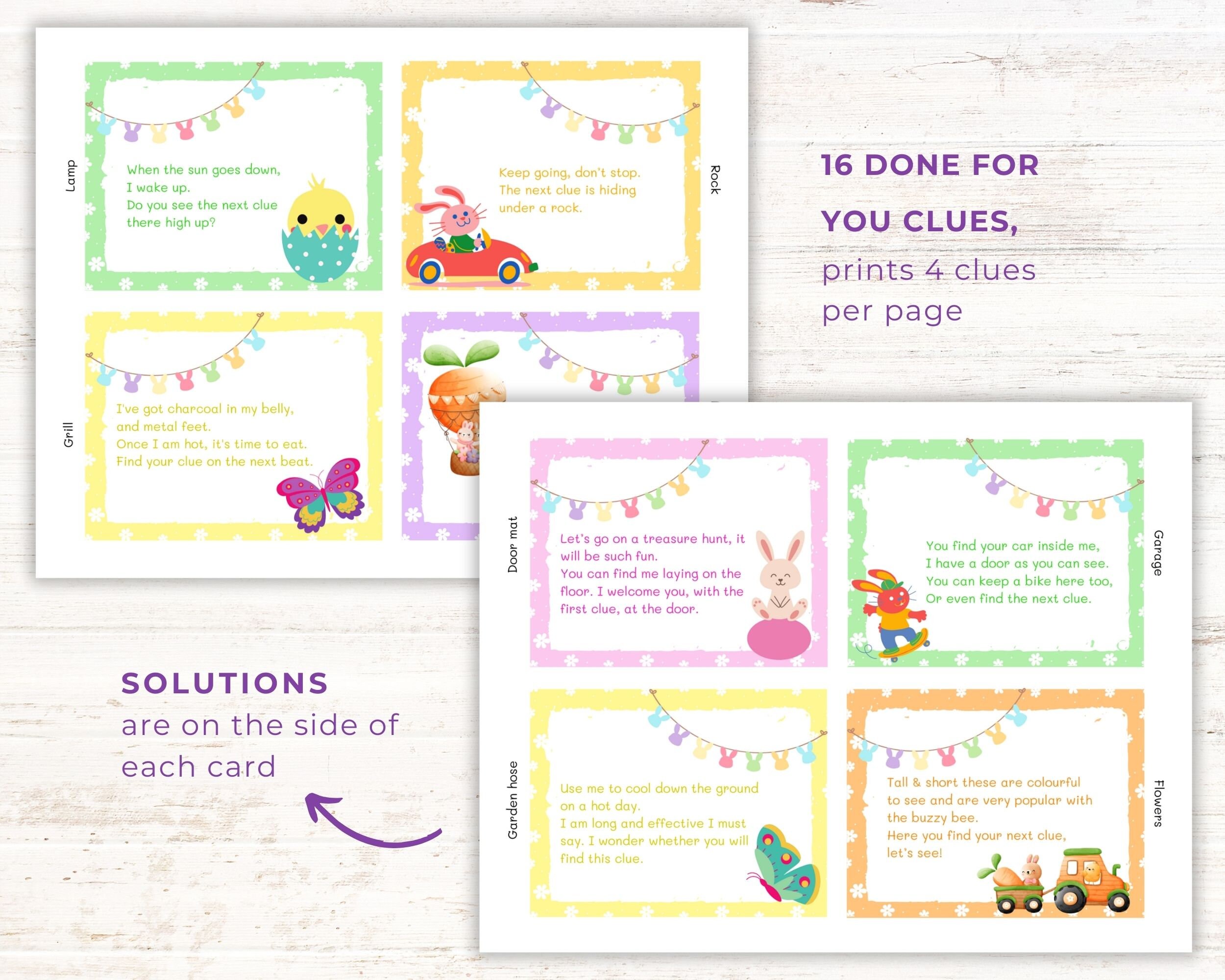 Easter Scavenger Hunt Outdoor, Treasure Hunt for Kids, Scavenger Hunt ...