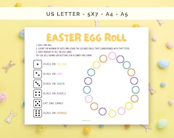 Easter Dice Game, Printable Games, Classroom Easter Party, Roll a Bunny ...
