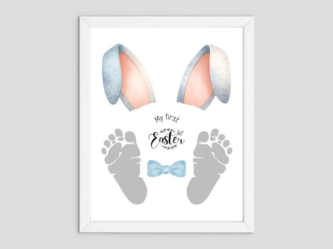 My FIRST EASTER Bunny, Feet - Easter Footprint Art Craft - Baby Toddler ...