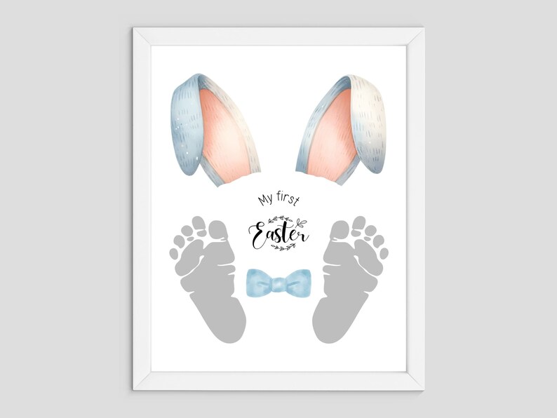 My FIRST EASTER Bunny, Feet - Easter Footprint Art Craft - Baby Toddler ...