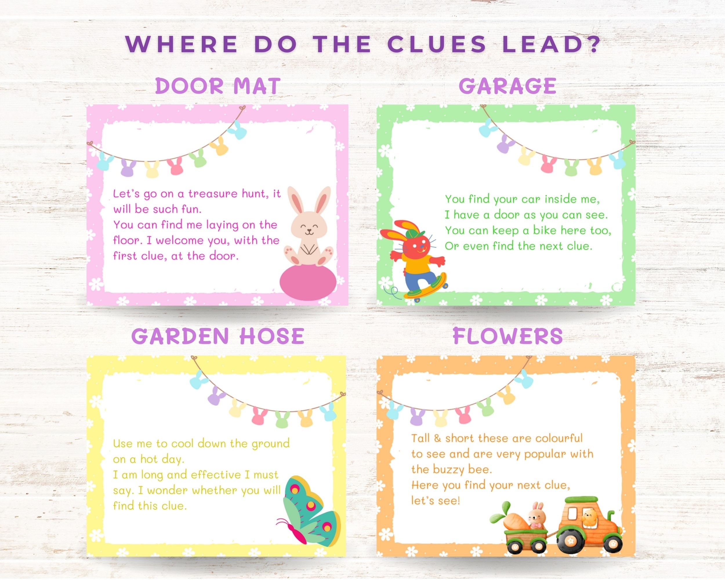 Easter Scavenger Hunt Outdoor, Treasure Hunt for Kids, Scavenger Hunt ...