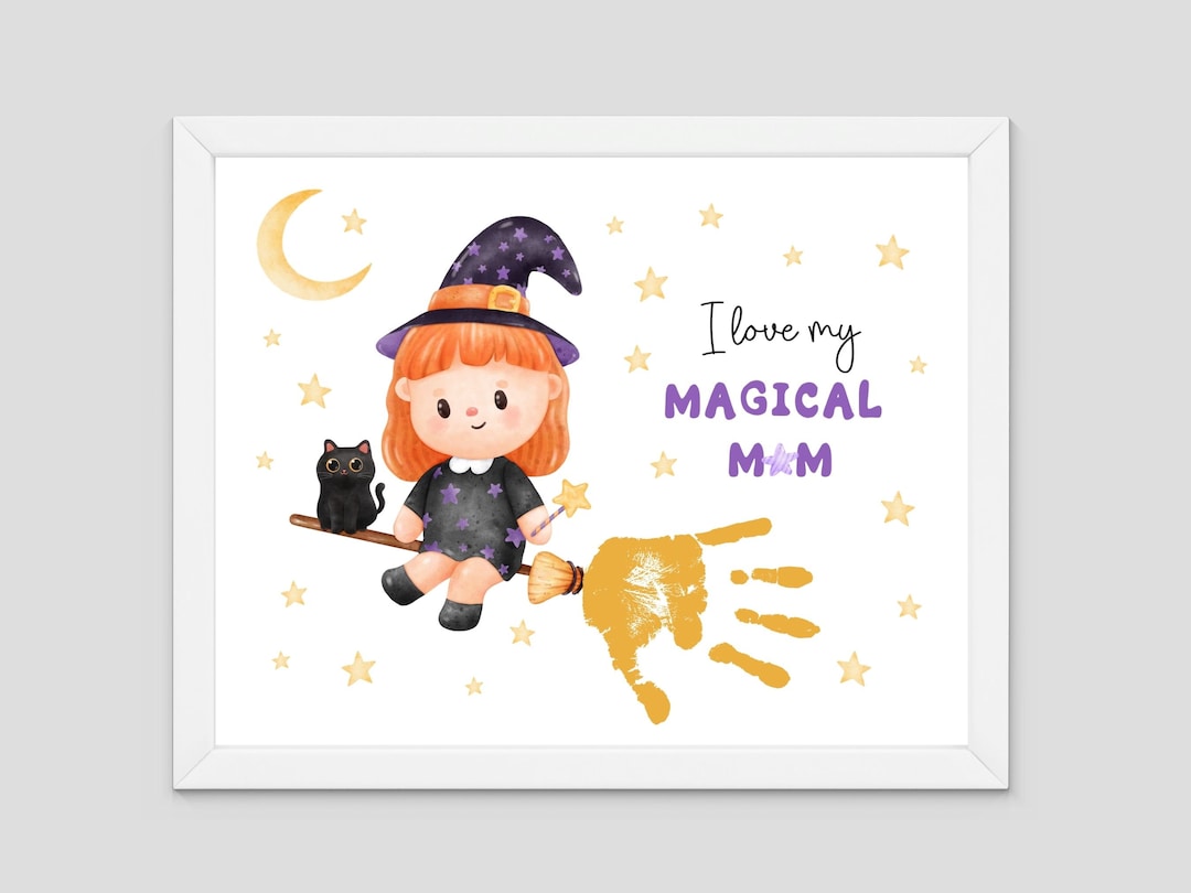 Mom/mum Handprint Art Craft - Magical Mom - Witch - Kids Baby Toddler ...