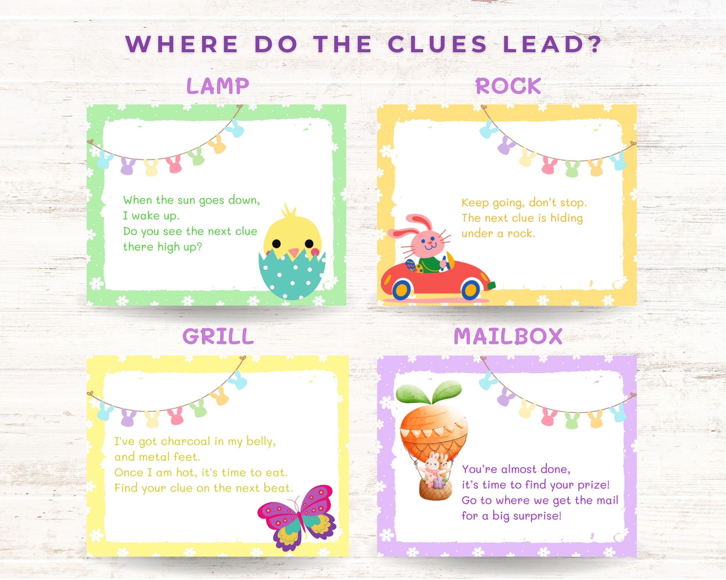 Easter Scavenger Hunt Outdoor, Treasure Hunt for Kids, Scavenger Hunt ...