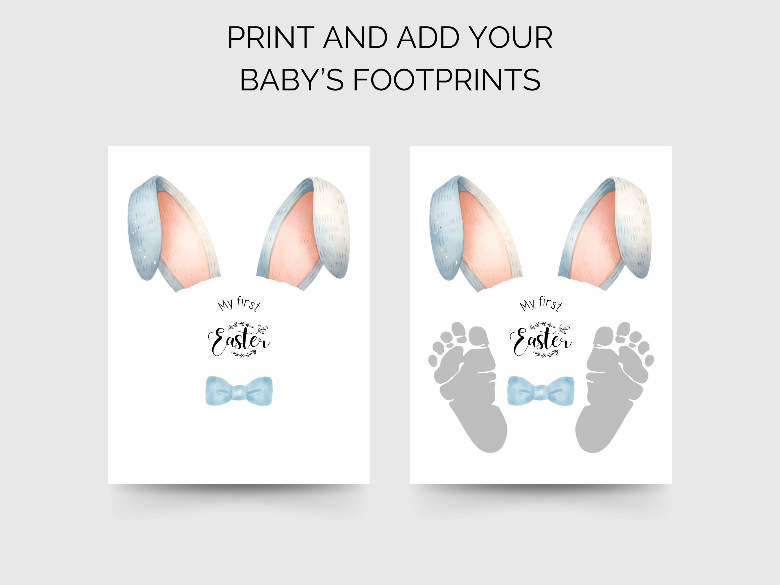 My FIRST EASTER Bunny, Feet - Easter Footprint Art Craft - Baby Toddler ...